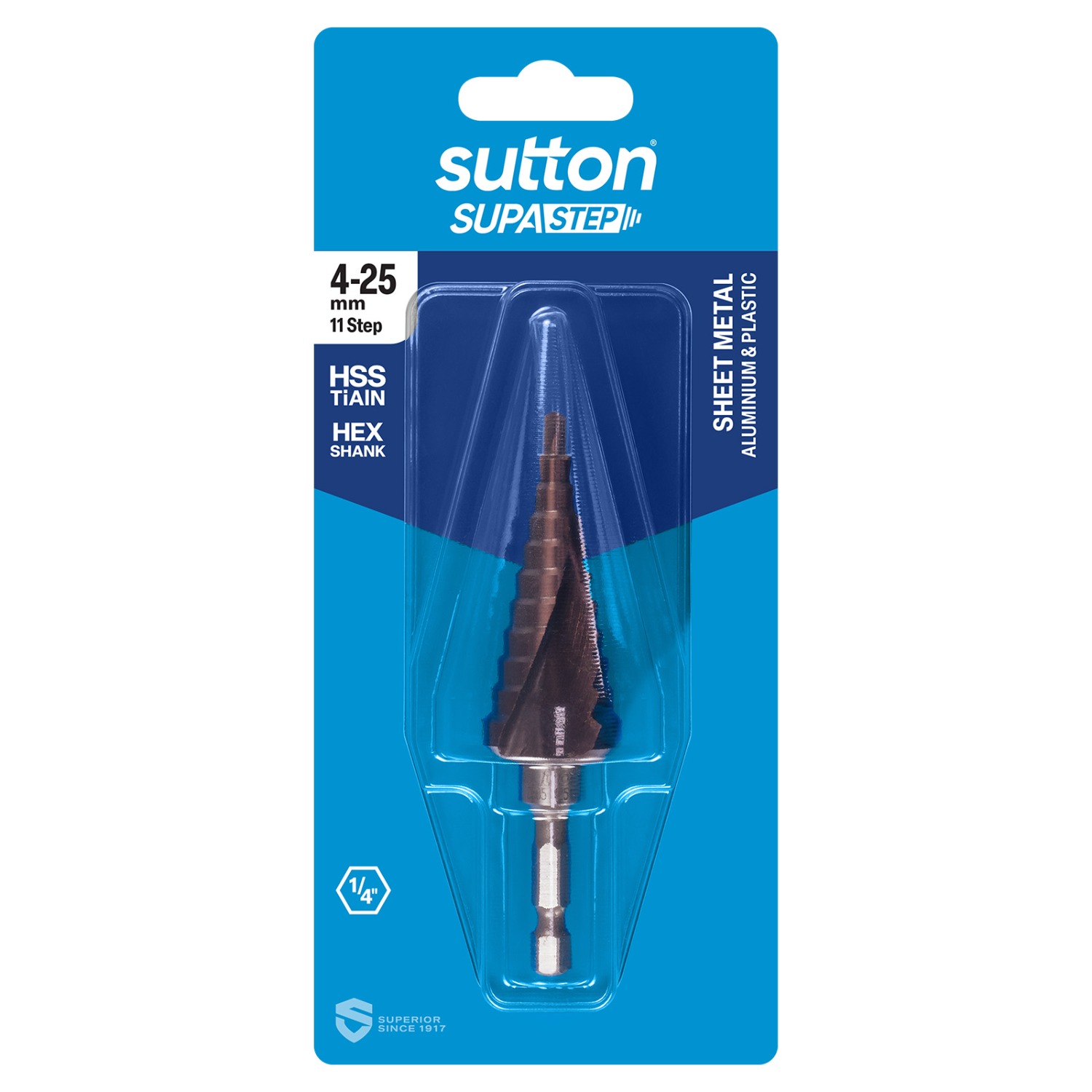 Sutton Tools SupaStep HSS TiAlN Step Drill 4-25mm 11 Step D50542511